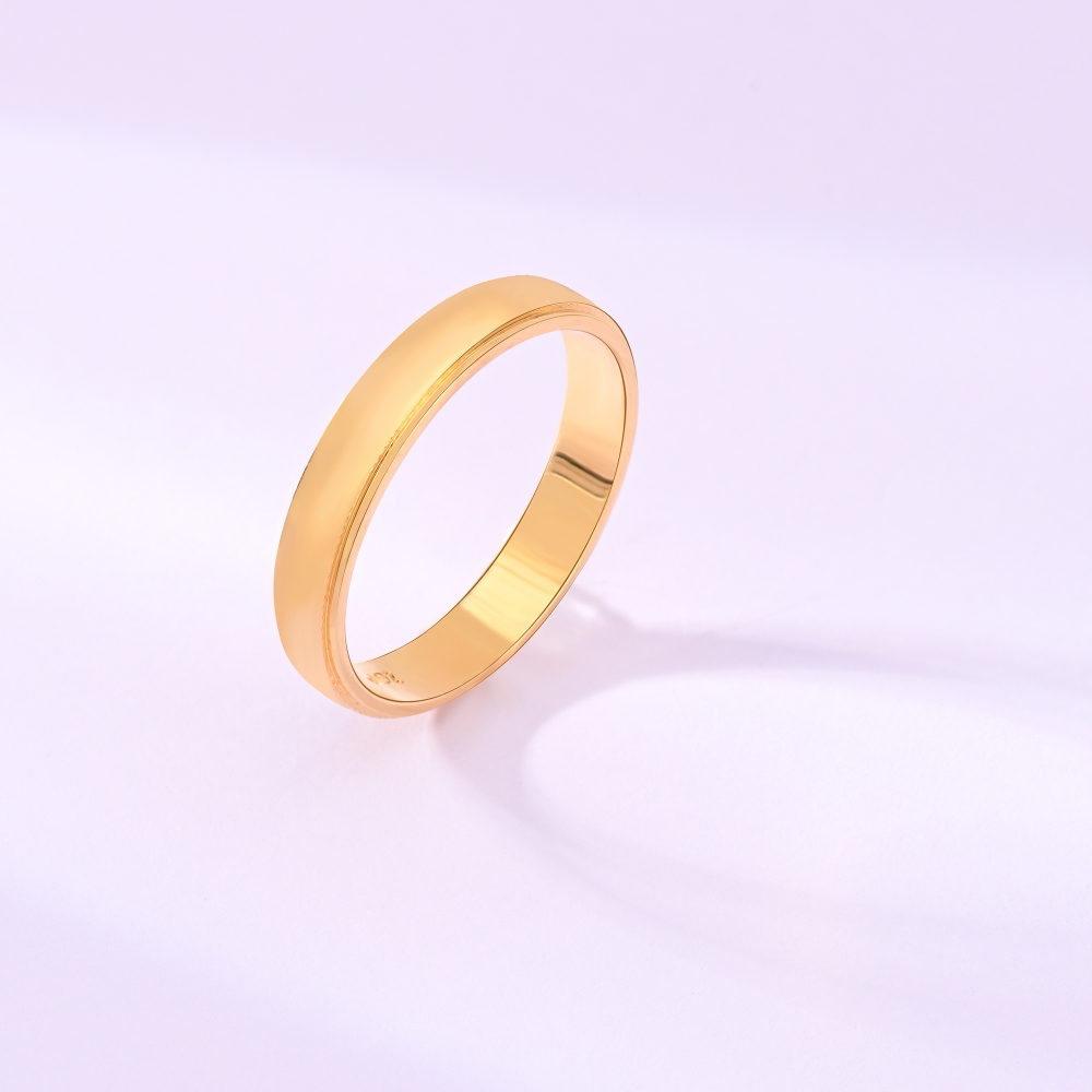Zhulian Malaysia. Classic Bold Ring Band Gold Plated