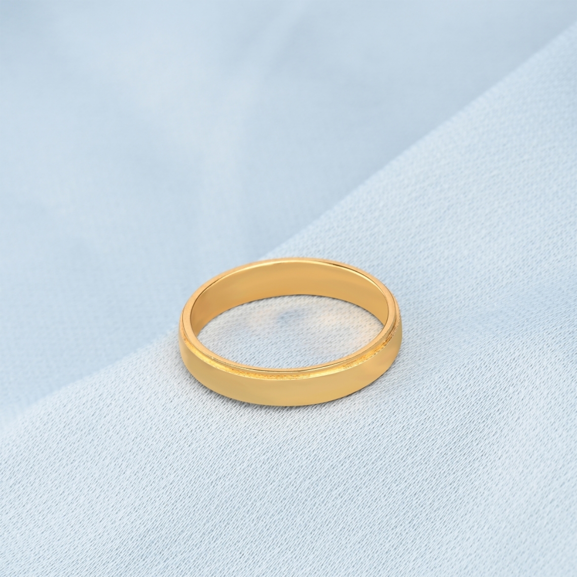 Zhulian Malaysia. Classic Bold Ring Band Gold Plated