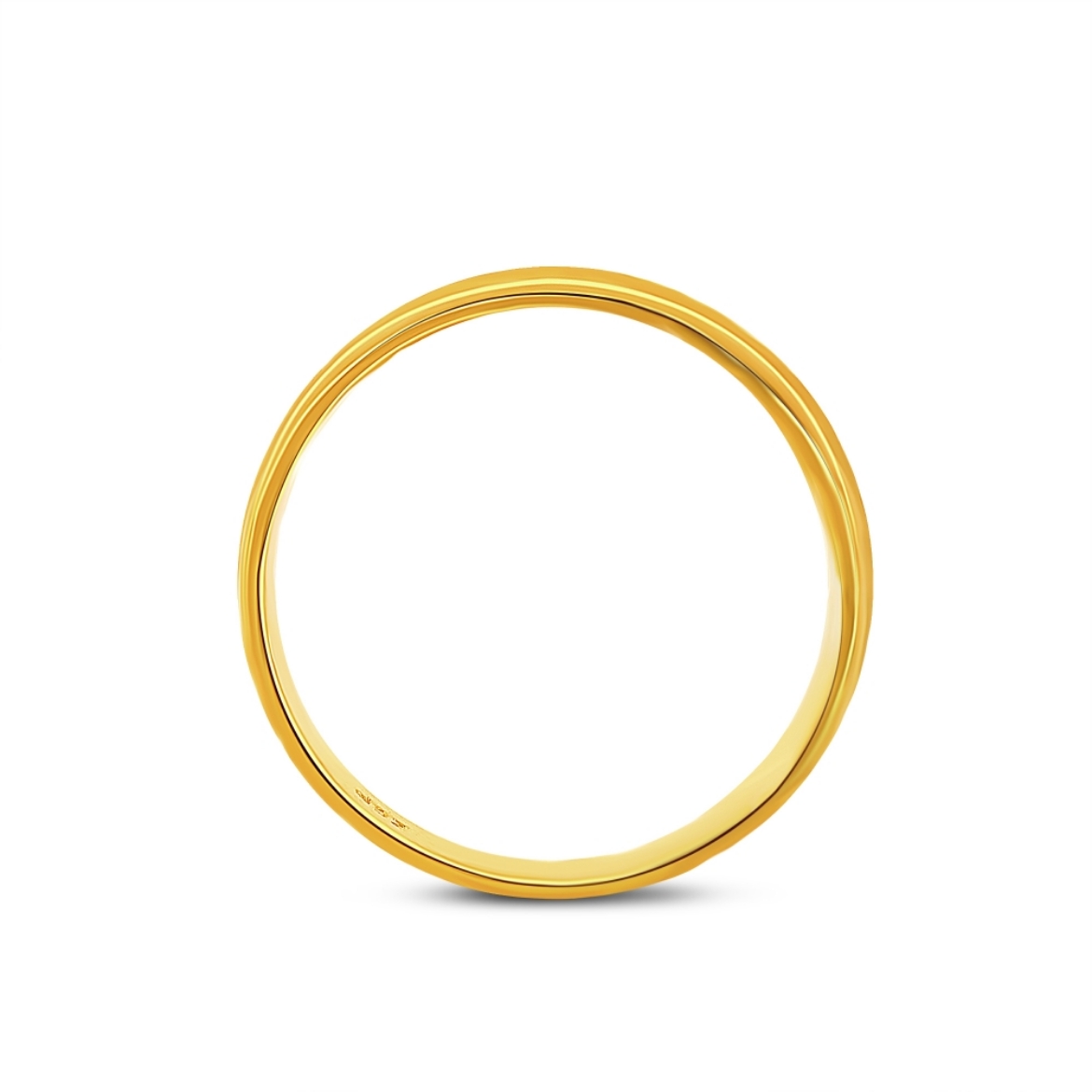 Zhulian Malaysia. Classic Bold Ring Band Gold Plated