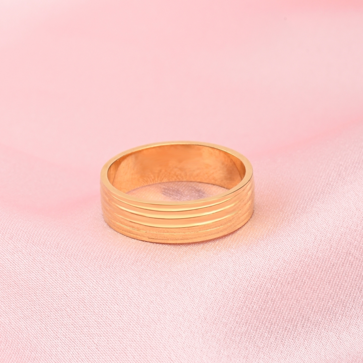 Zhulian Malaysia. Multi Lines Layered Ring Band Gold Plated