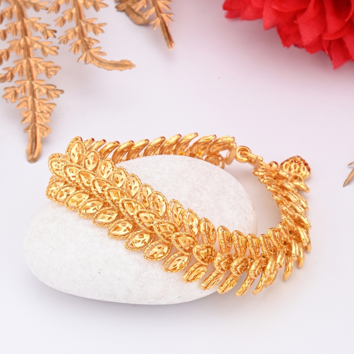 Zhulian Malaysia. Ketum Leaves Bracelet Gold Plated